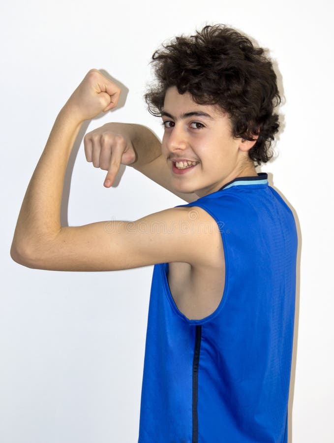 Muscle boy stock image. Image of physical, face, undershirt - 85773587