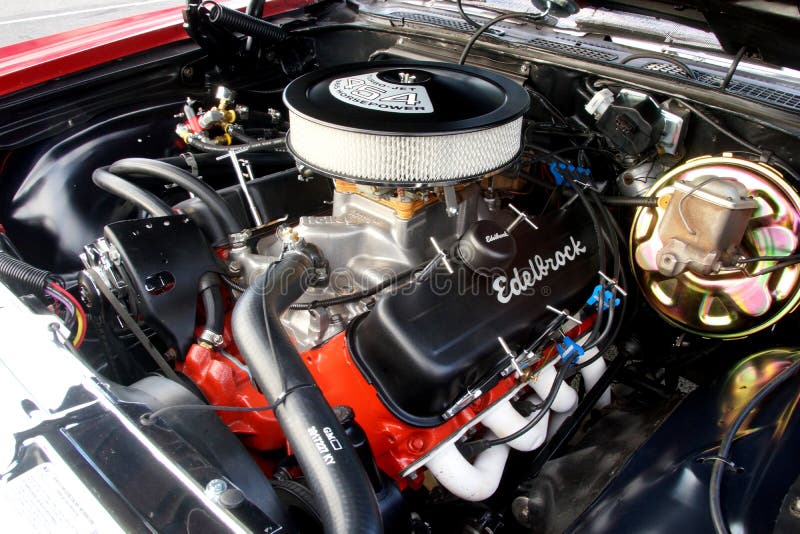 Muscle car engine editorial stock image. Image of retro - 76687954