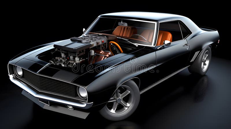 Muscle Car Power Performance Hyper-realistic One Generative AI Stock ...