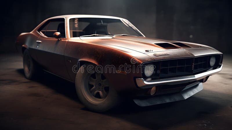 Muscle Car Power Performance Hyper-realistic Three Generative AI Stock ...