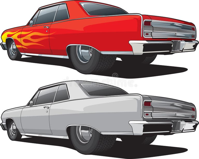 Muscle Car Sideview stock vector. Illustration of vector - 42401497