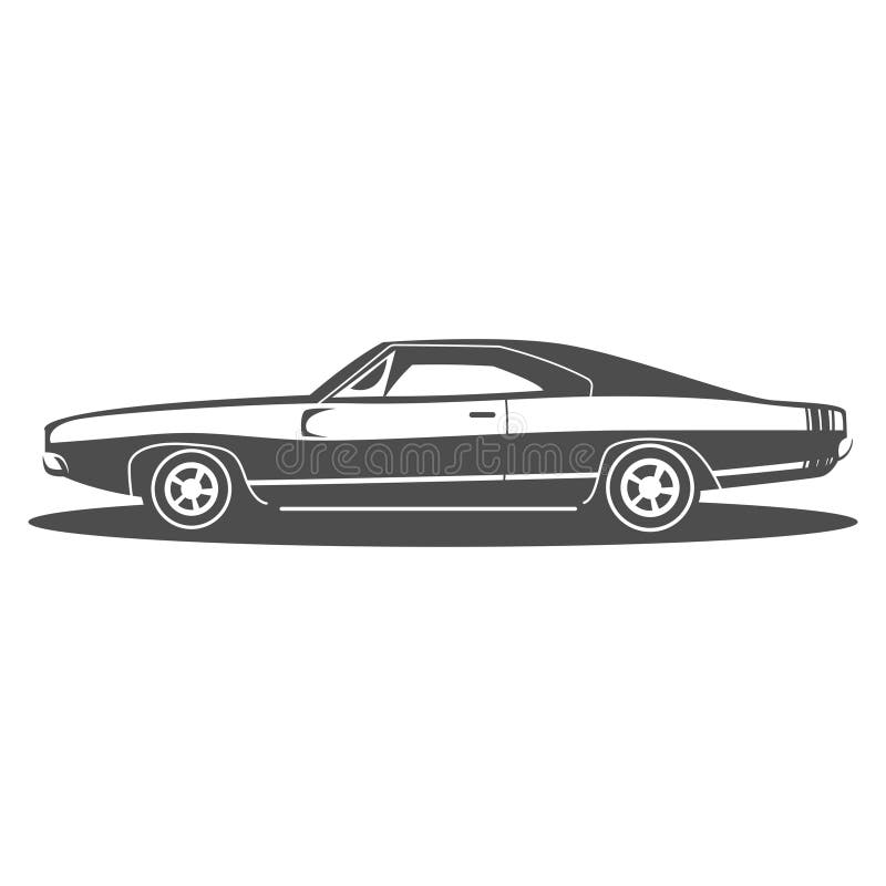 Muscle cars icon design stock vector. Illustration of garage - 280385021