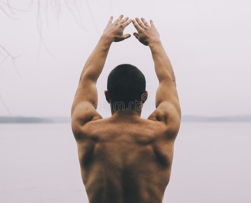 Muscle Diving Man stock image. Image of activity, climb - 92973021