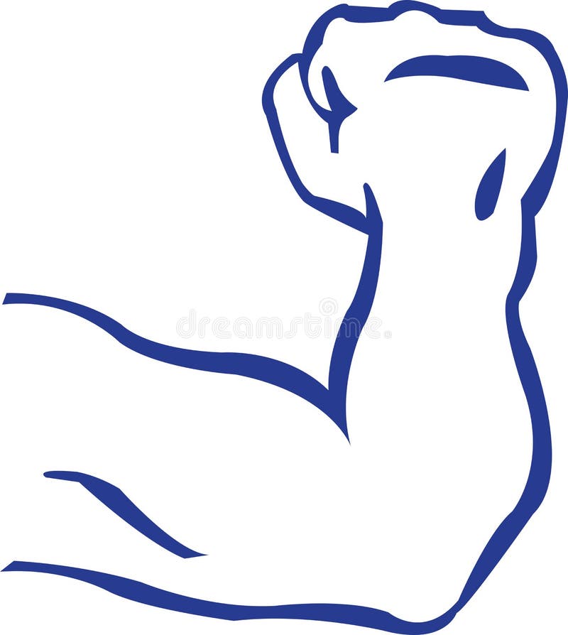 Muscle Hand with Weights Line and Solid Icon. Sport Muscular Arm ...