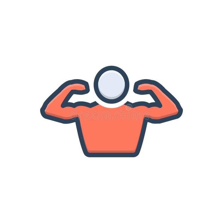Color Illustration Icon for Muscle, Sinew and Brawn Stock Illustration ...