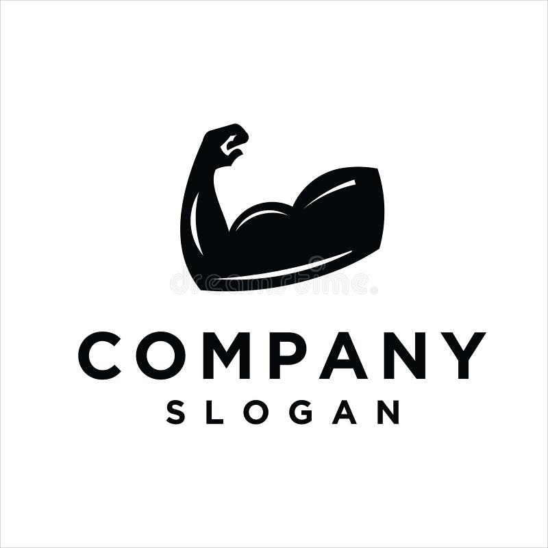 Muscle Logo Vector Design Graphic Template Stock Vector - Illustration ...