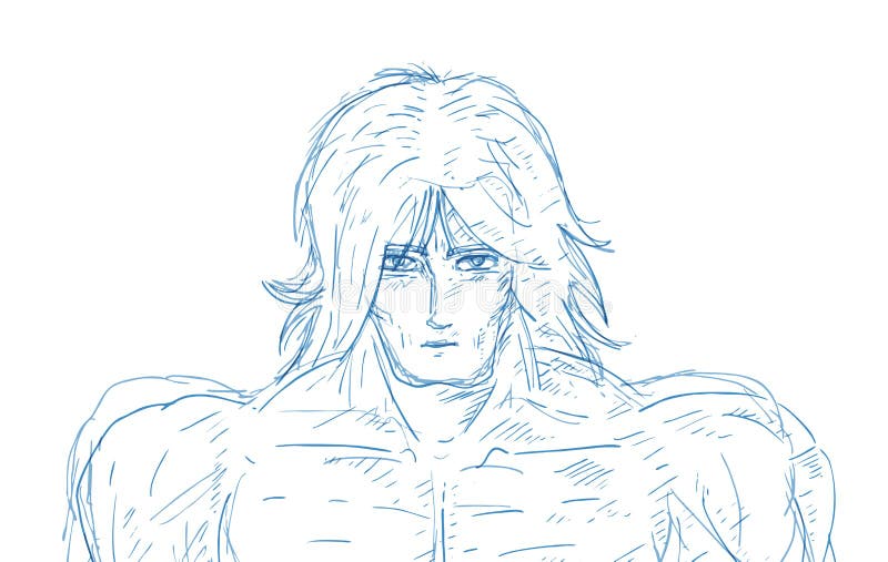 Muscle man hand draw stock vector. Illustration of hand - 211128267