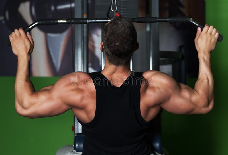 Muscle Man Healthy Workout Exercise in Gym Stock Image - Image of ...