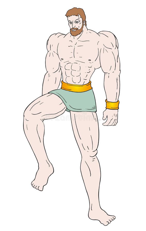 Muscle man illustration stock vector. Illustration of design - 142748720
