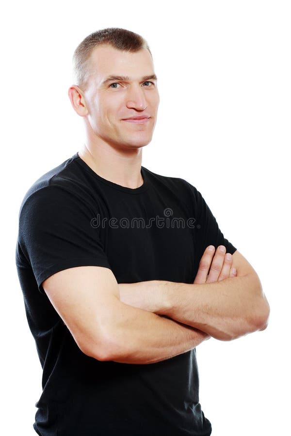 Muscle man stock photo. Image of handsome, male, bodybuilder - 33707516