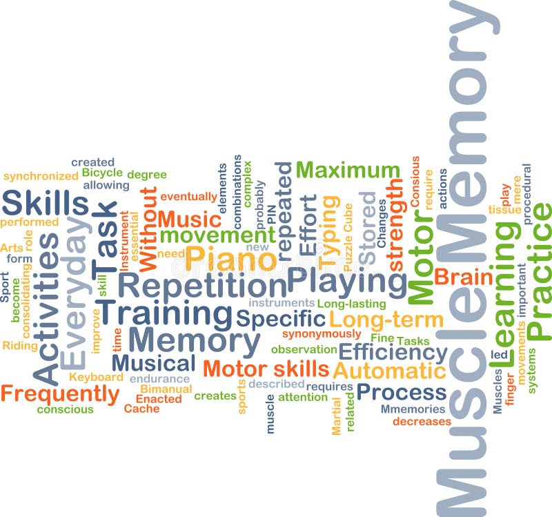 Muscle Memory Background Concept Stock Illustration - Illustration of ...