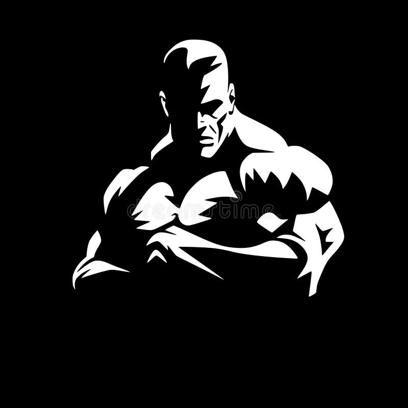 Muscle - Minimalist and Flat Logo - Vector Illustration Stock Vector ...