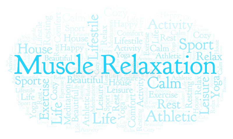 Muscle Relaxation Word Cloud. Stock Illustration - Illustration of ...