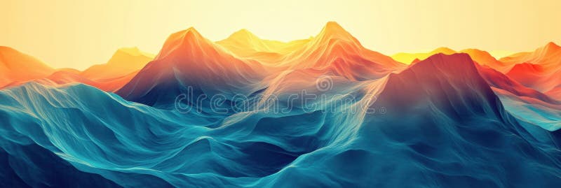 Muscle Surface Representation As Stylized Mountain Landscape with Peaks ...