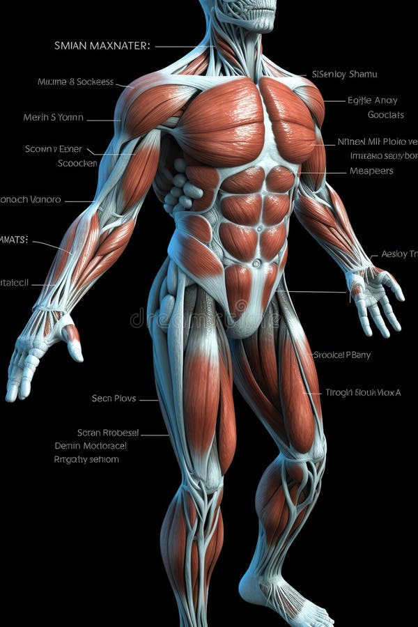 Muscle System, AI Generative Stock Illustration - Illustration of ...