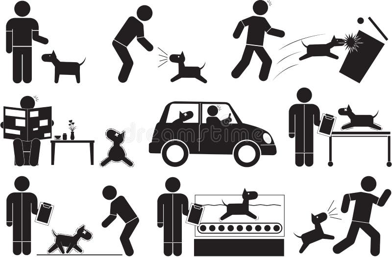 Muscle weakness dog stock vector. Illustration of muscles - 99415058