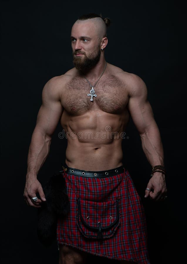 Man in kilt stock photo. Image of macho, strength, power - 32285792
