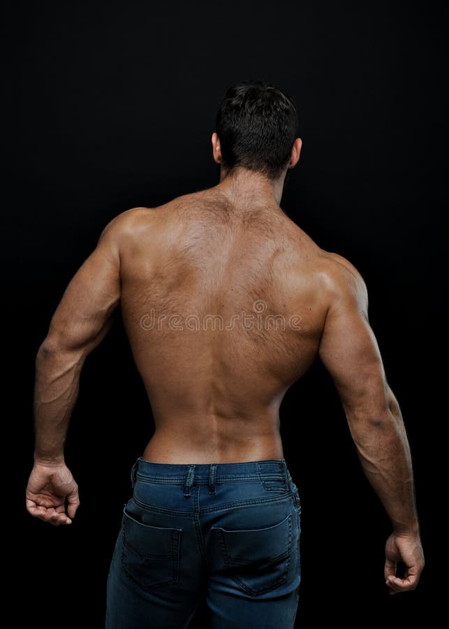 Male back stock image. Image of strong, toned, muscular - 154096239