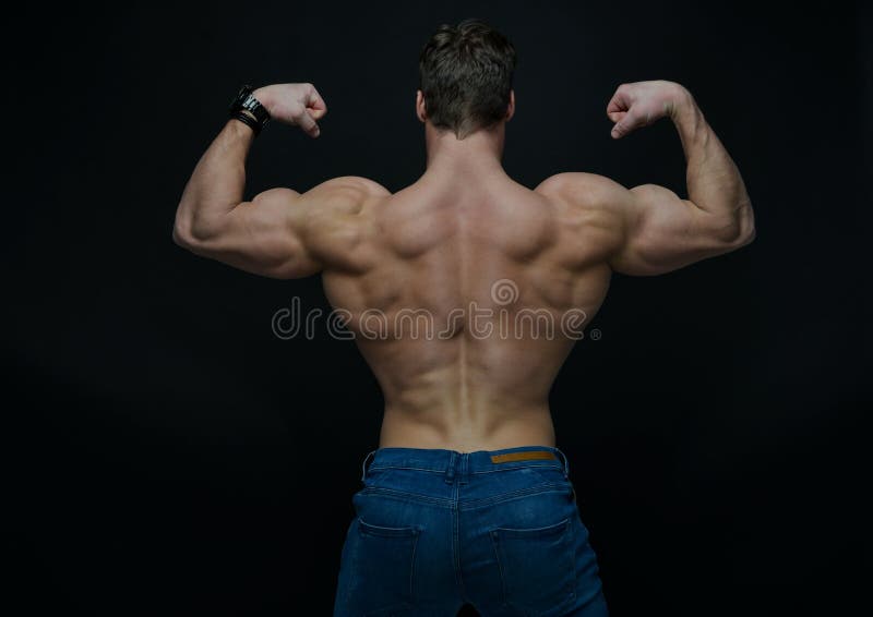 Male back stock image. Image of model, toned, strength - 193979387