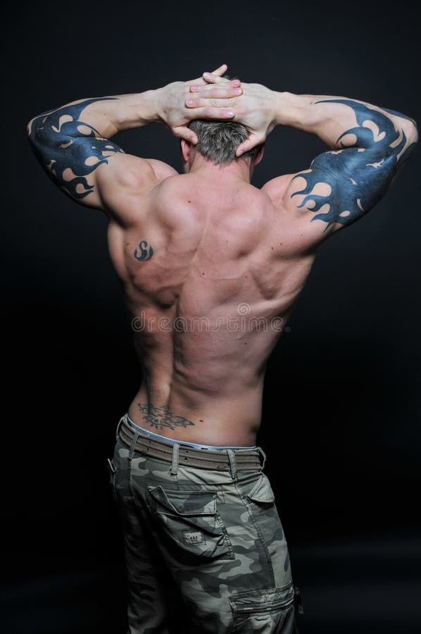 Male back stock image. Image of masculinity, back, model - 195455771