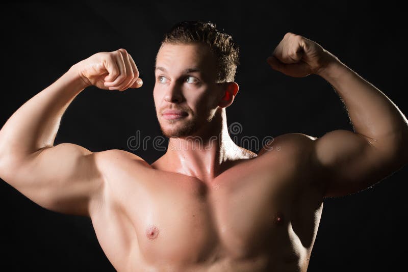 Muscled male model stock photo. Image of bodybuilder - 37113254