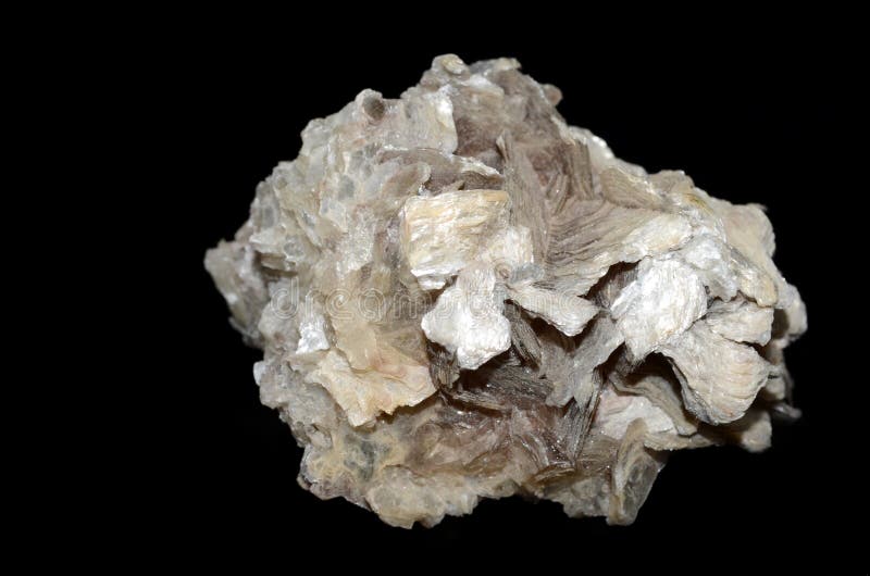 Raw Muscovite Mica Lamina on Dark Background Stock Image - Image of ...
