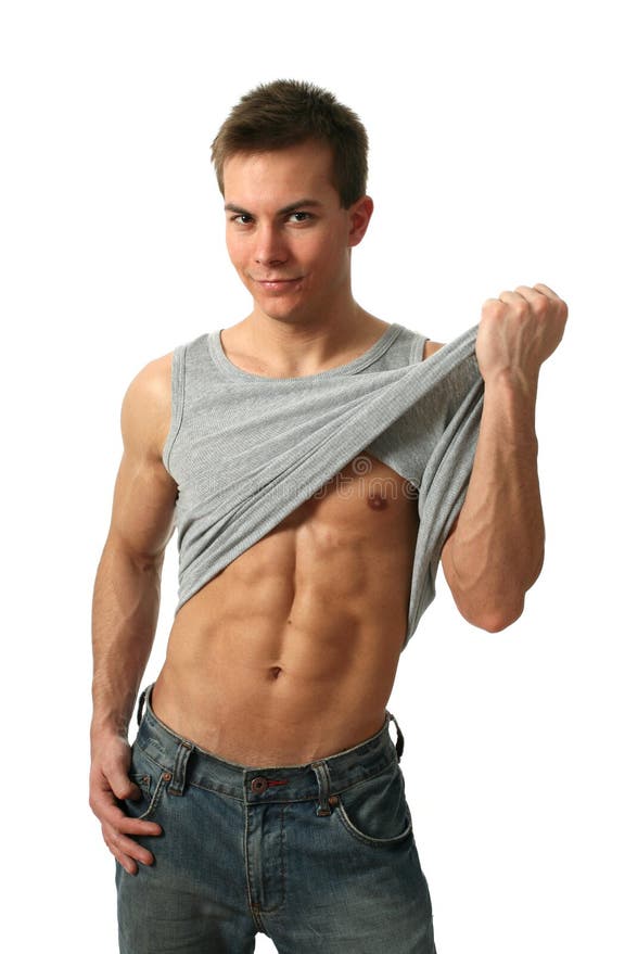Muscular Abs stock photo. Image of gorgeous, casual, belly - 8483520