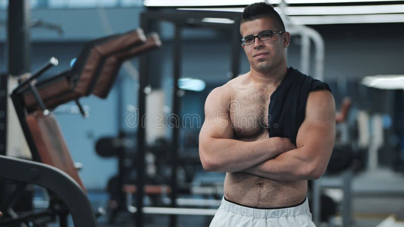 Muscular Arab in the Gym after a Workout. Stock Photo - Image of ...