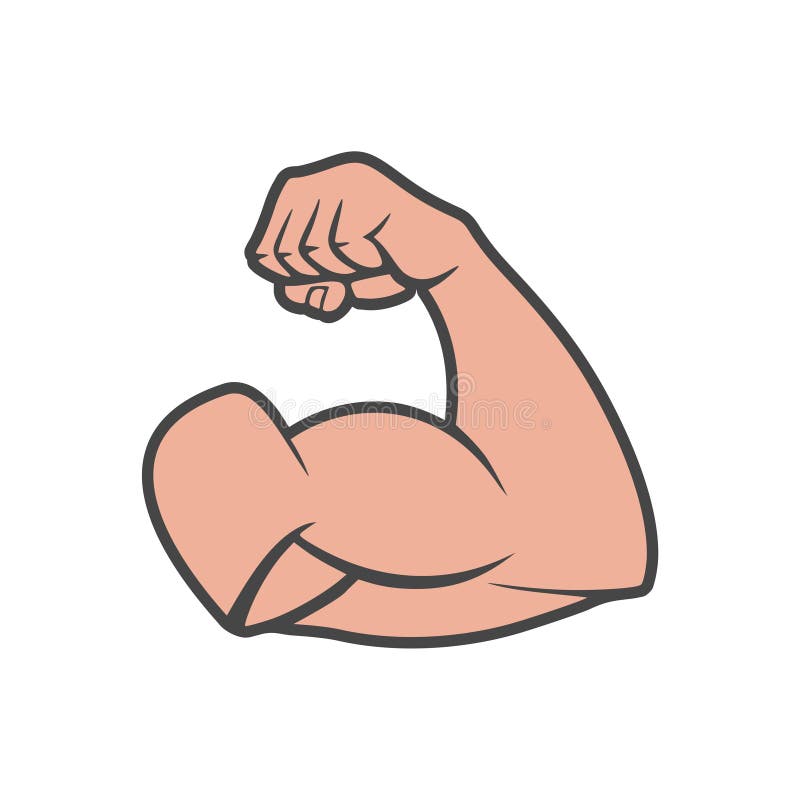 Muscular Arm Icon, Simple Vector Logo Stock Vector - Illustration of ...