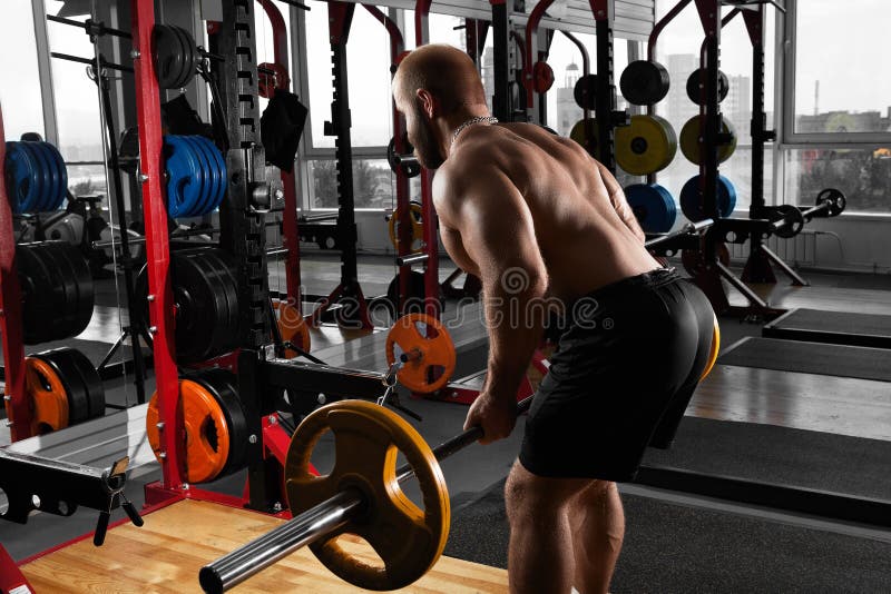 Muscular Athletic Bodybuilder Stock Photo - Image of blue, body: 83814280