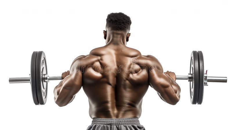 A Muscular Back, Glistening and Powerful, Showcases the Dedication and ...