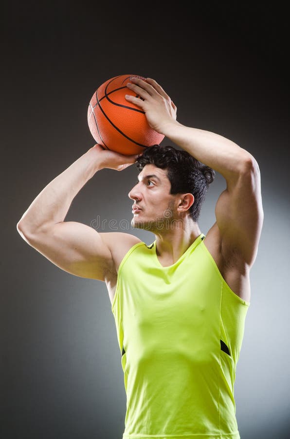 Muscular Basketball in Sports Concept Stock Image - Image of exercise ...