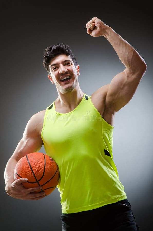Muscular Basketball in Sports Concept Stock Photo - Image of male ...