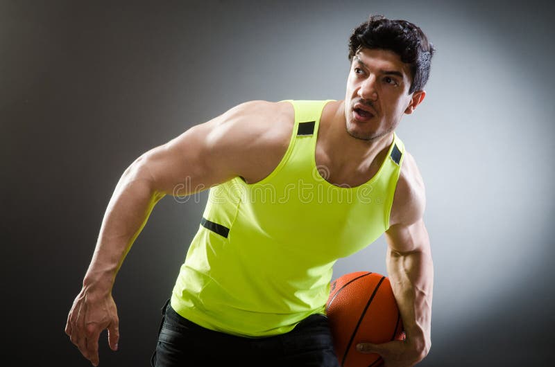 The Muscular Basketball in Sports Concept Stock Image - Image of ...