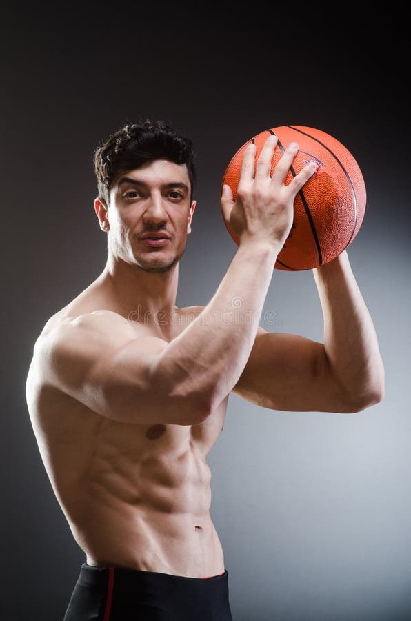 The Muscular Basketball in Sports Concept Stock Photo - Image of ...