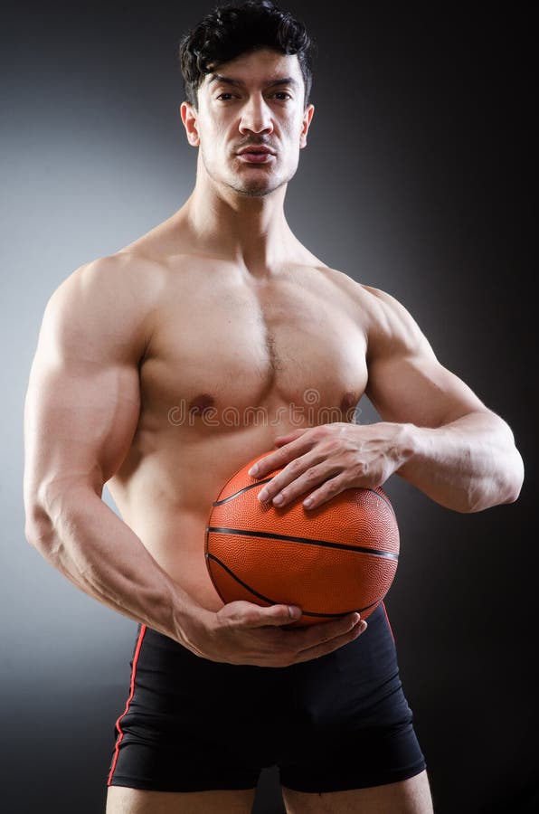 The Muscular Basketball in Sports Concept Stock Image - Image of ...