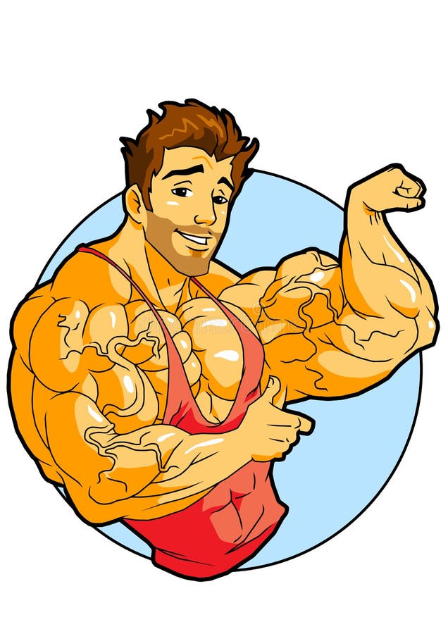 Muscular Military Bodybuilder Stock Vector - Illustration of male ...
