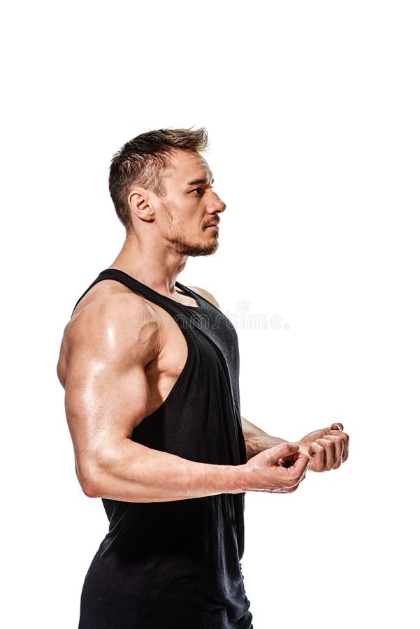 Muscular Bodybuilder Training Stock Image - Image of body, athlete ...