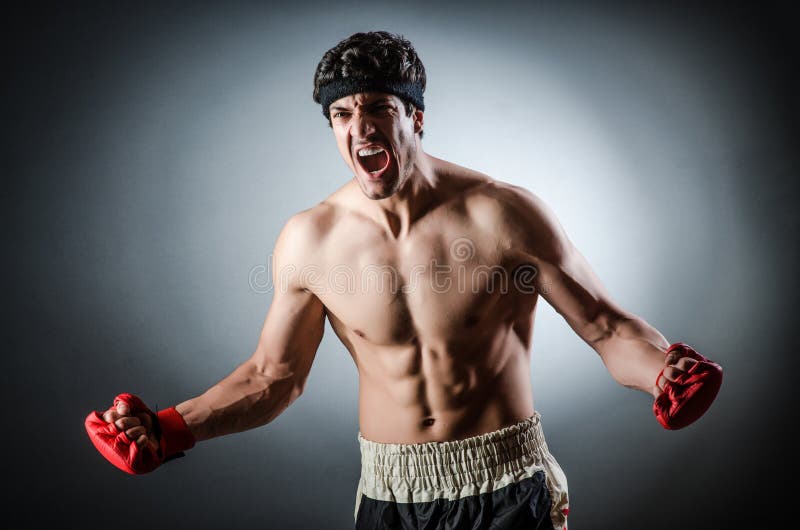 Muscular boxer stock image. Image of karate, competitor - 42194019