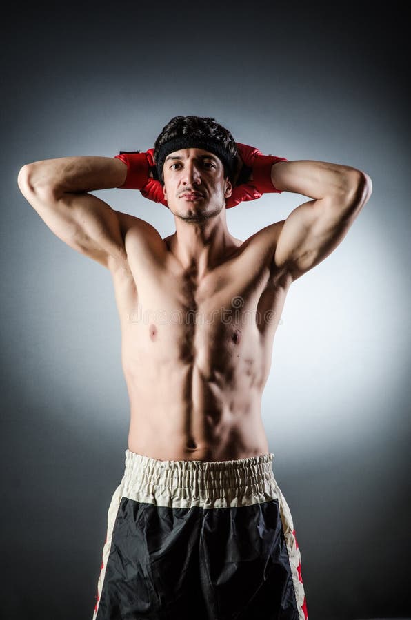 Muscular boxer stock image. Image of fighter, competition - 42385955