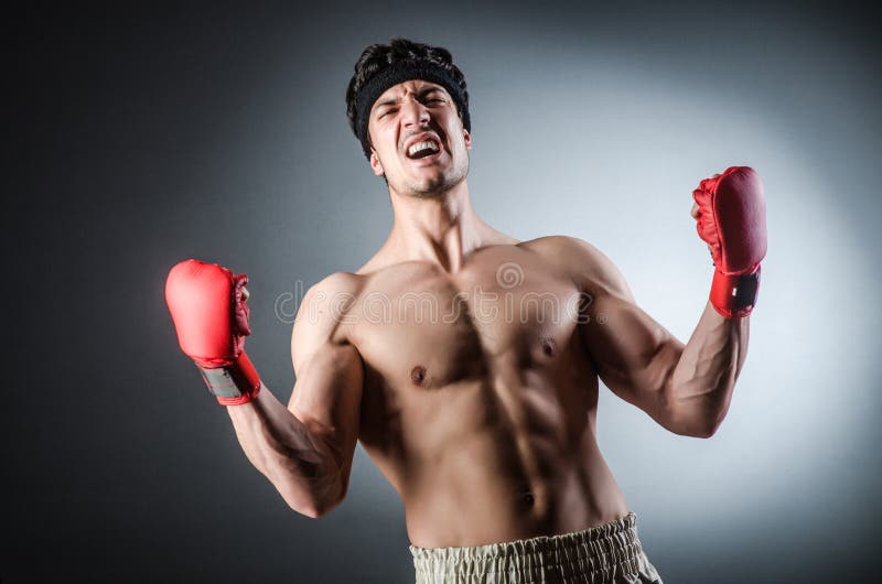 Muscular boxer stock photo. Image of competitive, karate - 42837878