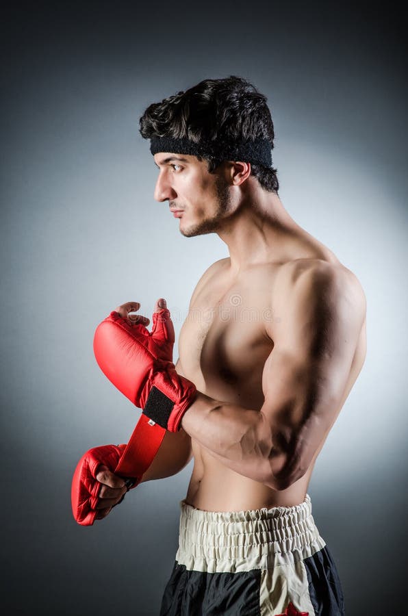Muscular boxer stock image. Image of adult, conflict - 45043895