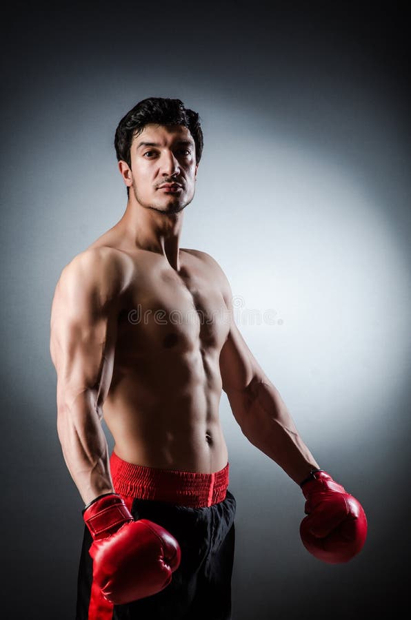 Muscular boxer stock photo. Image of hand, bodybuilder - 45043900