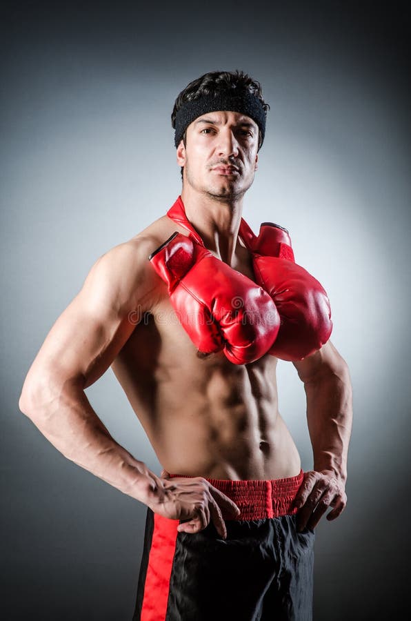 Muscular boxer stock photo. Image of competitor, power - 45675532