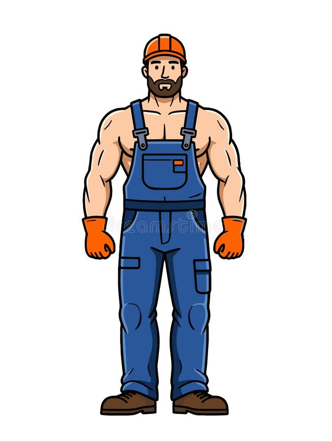 Muscular Manual Worker Stock Illustrations – 152 Muscular Manual Worker ...