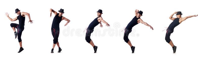 The Muscular Dancer Isolated on White Stock Photo - Image of balance ...