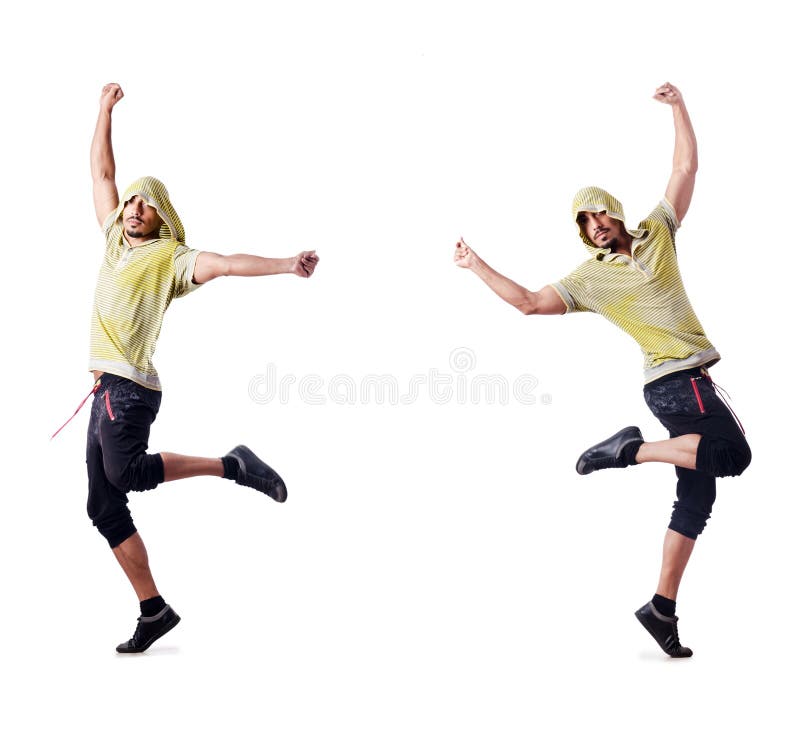 The Muscular Dancer Isolated on White Stock Image - Image of performer ...