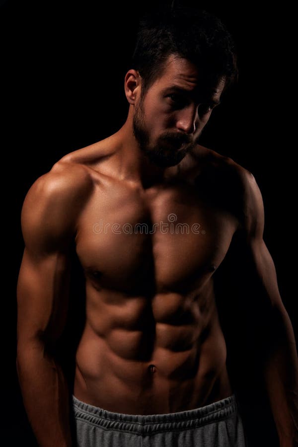 Muscular Male Torso,six Pack Abs Stock Image - Image of caucasian ...