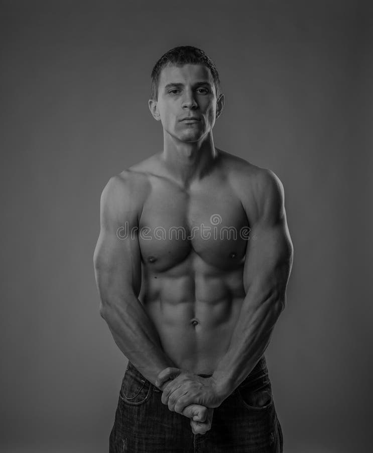 Perfectly Fit Shirtless Young Man Stock Image - Image of athlete ...