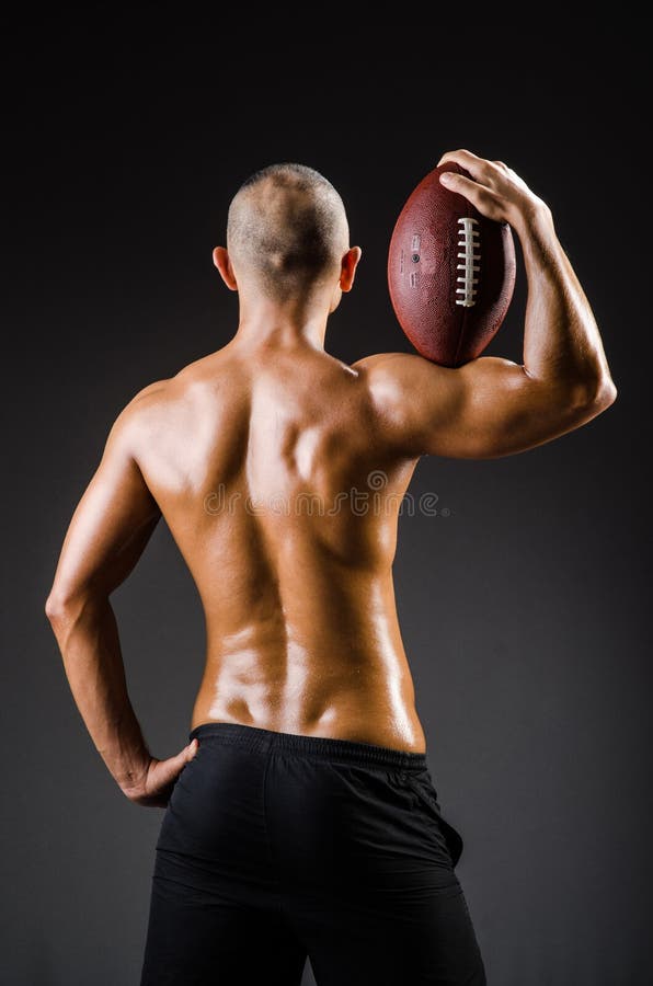 Muscular football player stock image. Image of quarterback - 51433843